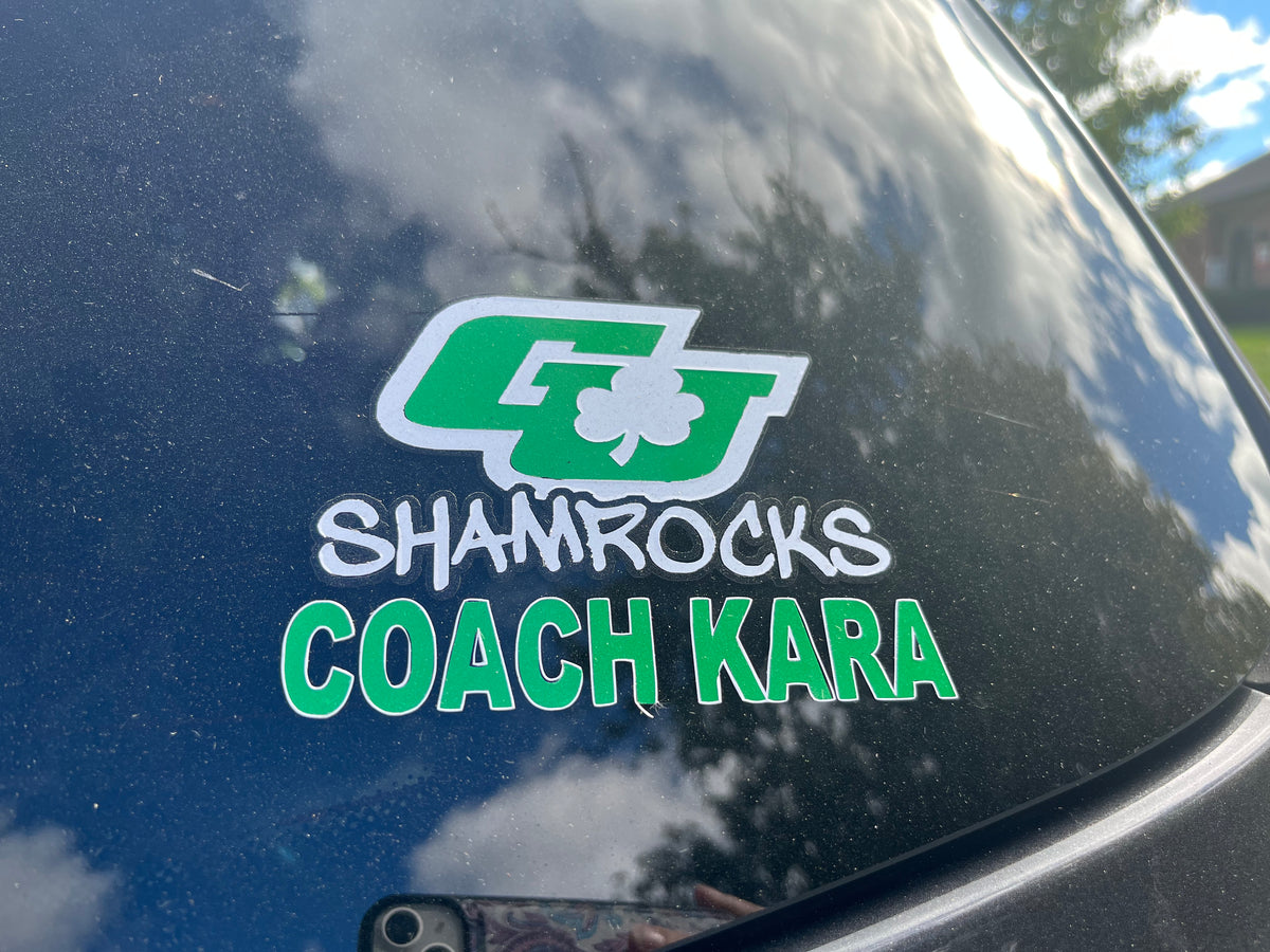 Personalized Shamrocks car decal – Cheeky Chic Customs